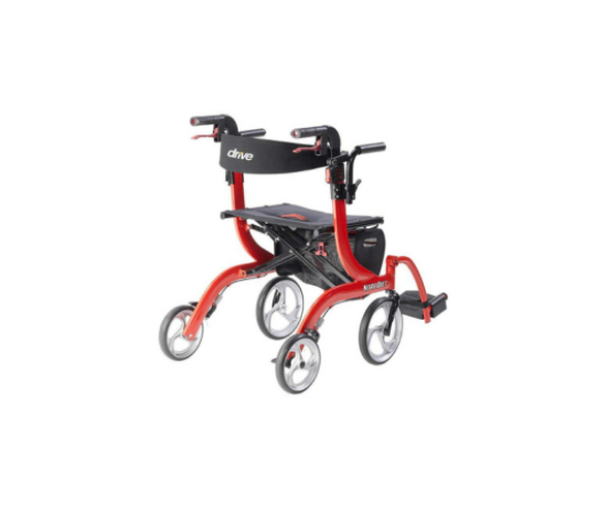 Drive Medical Nitro Duet Transport Chair and Rollator Walker | Task ...